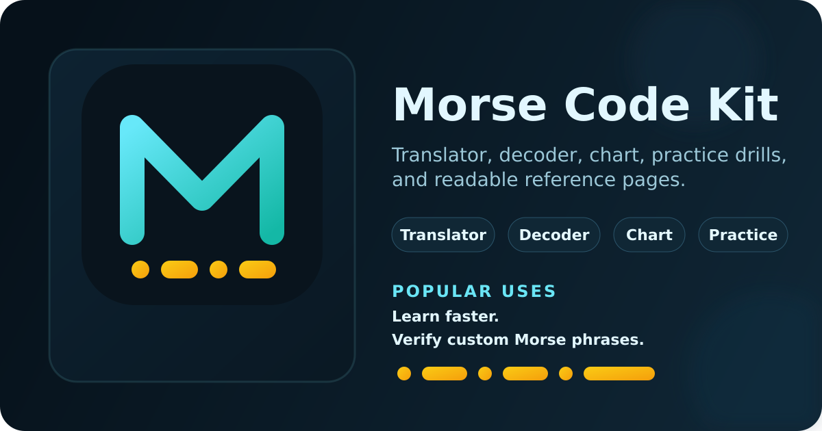 Morse Code Translator: Text to Morse & Morse to Text | Morse Code Kit